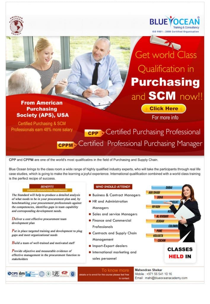 Certified Purchasing & SCM Professionals - Blue Ocean Academy