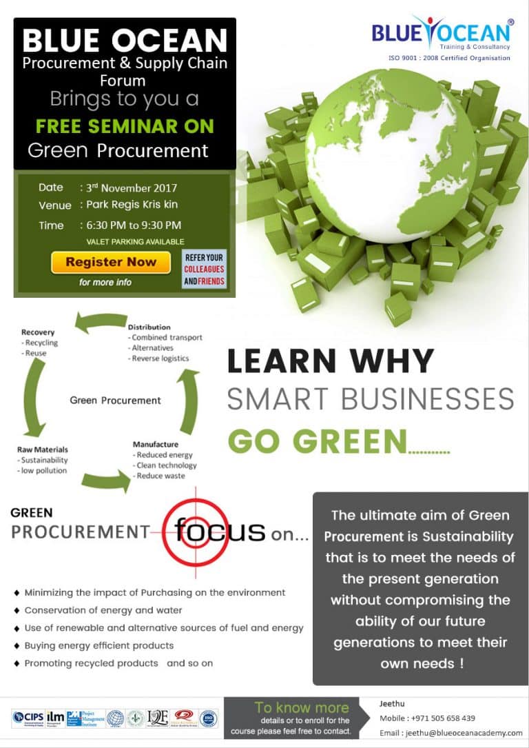 Free Seminar On Green Procurement - Blue Ocean Academy
